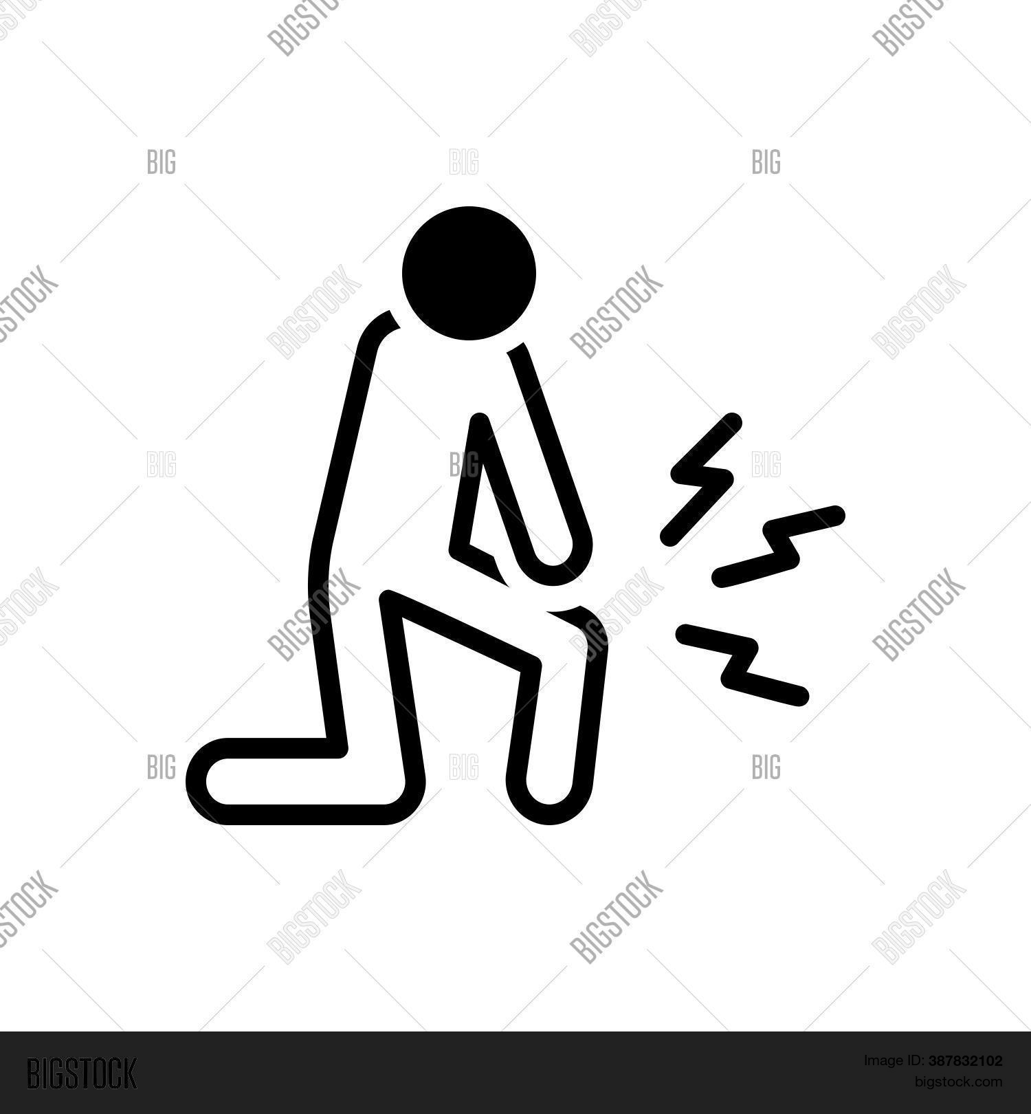 Black Solid Icon Hurt Vector & Photo (Free Trial) | Bigstock