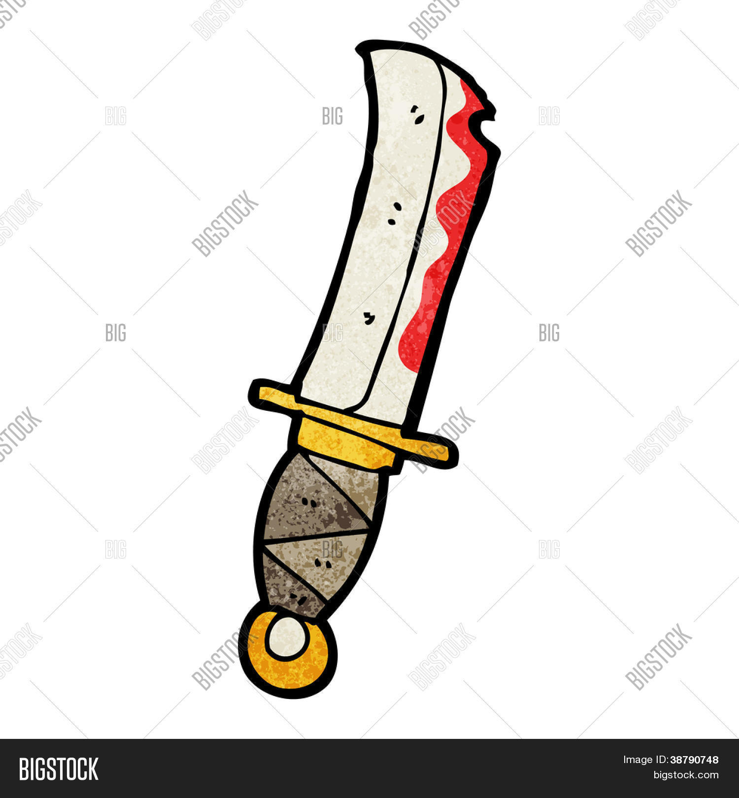 Cartoon Bloody Knife Vector & Photo (Free Trial) | Bigstock