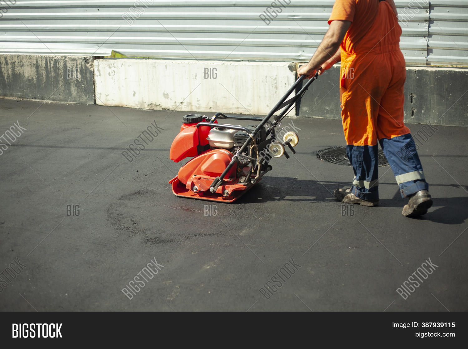 Asphalt Rammer. Laying Image & Photo (Free Trial) | Bigstock