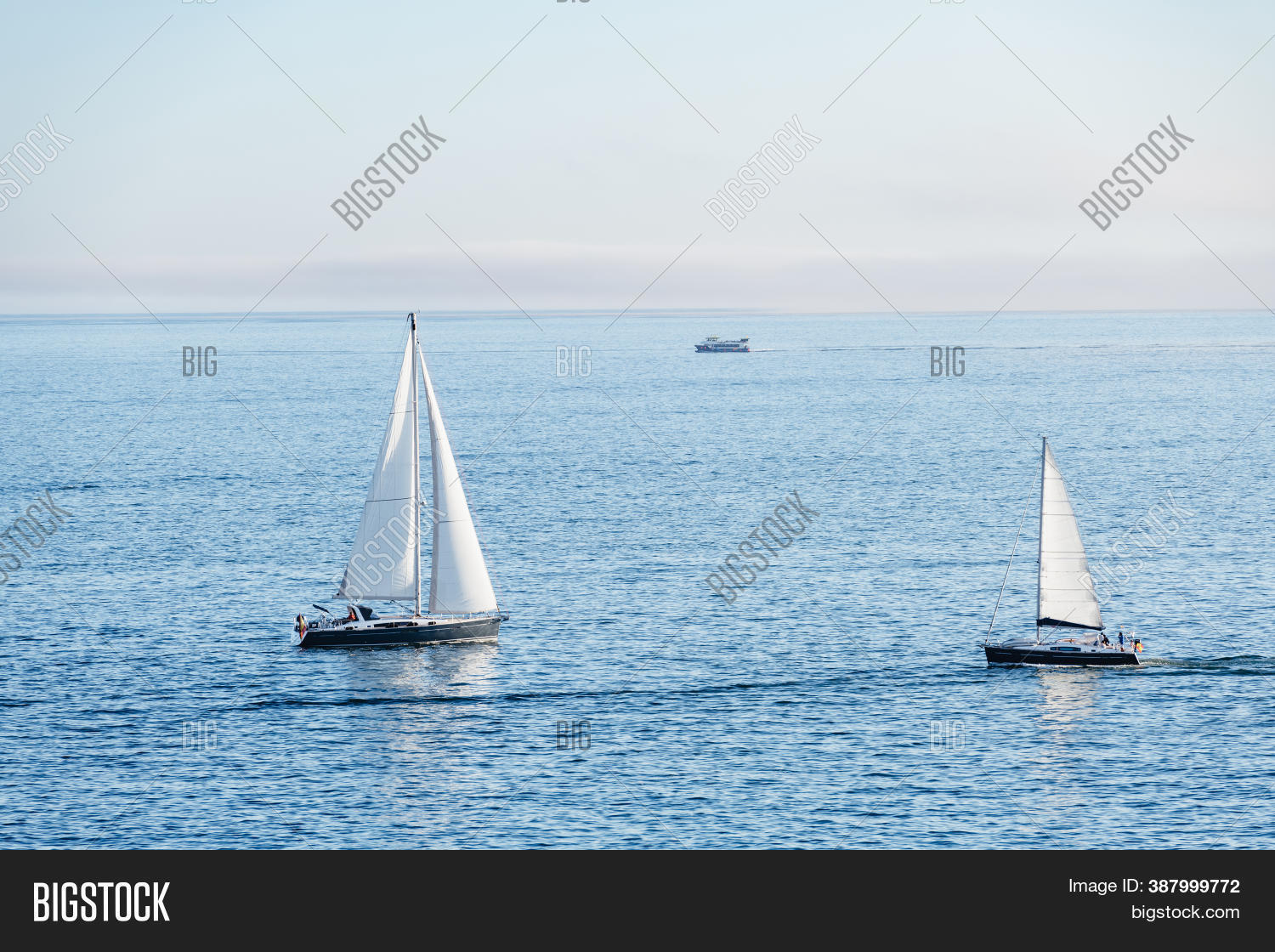 Two Sailboats Ferry Image & Photo (Free Trial) | Bigstock