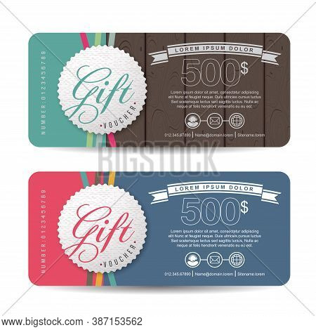 Gift Voucher Template Vector & Photo (Free Trial) | Bigstock