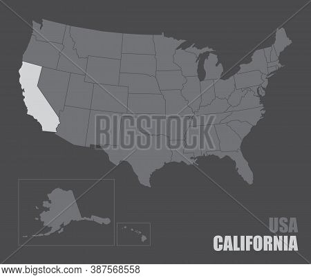 Usa Map Highlighted Vector & Photo (Free Trial) | Bigstock