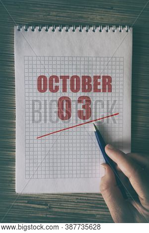 October 3rd. Day 3 Image & Photo (Free Trial) | Bigstock