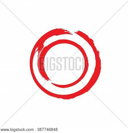 Red Enso Symbol Vector & Photo (Free Trial) | Bigstock