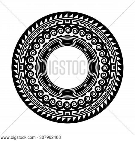 Maori Circle Tattoo Vector & Photo (Free Trial) | Bigstock