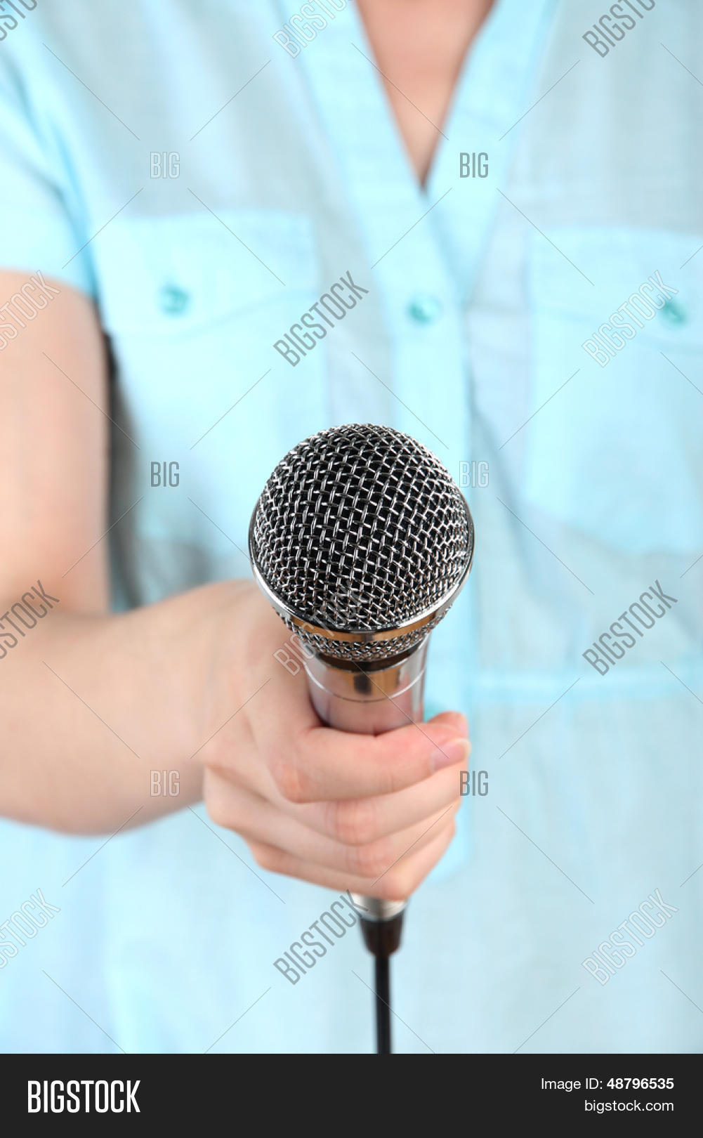 Female Microphone Image & Photo (Free Trial) | Bigstock
