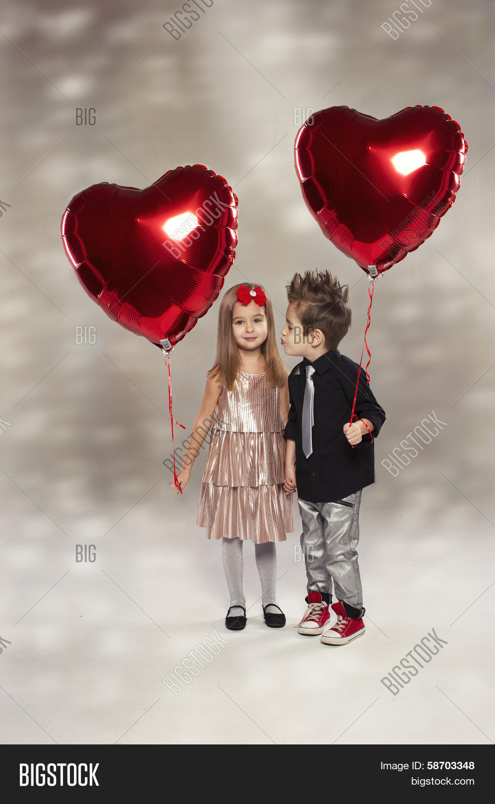Happy Kids Red Heart Image & Photo (Free Trial) | Bigstock