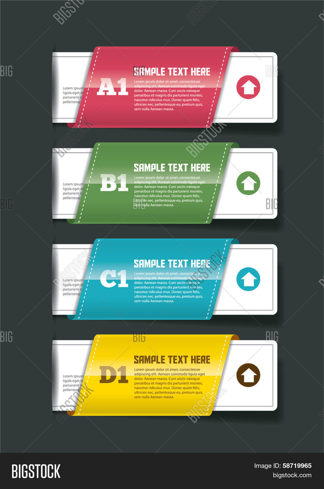 Set Paper Tag Labels Vector & Photo (Free Trial) | Bigstock