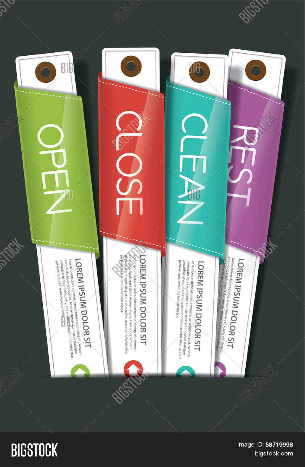 Set Paper Tag Labels Vector & Photo (Free Trial) | Bigstock