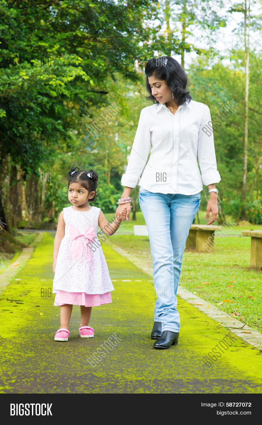Indian Family Walking Image & Photo (Free Trial) | Bigstock