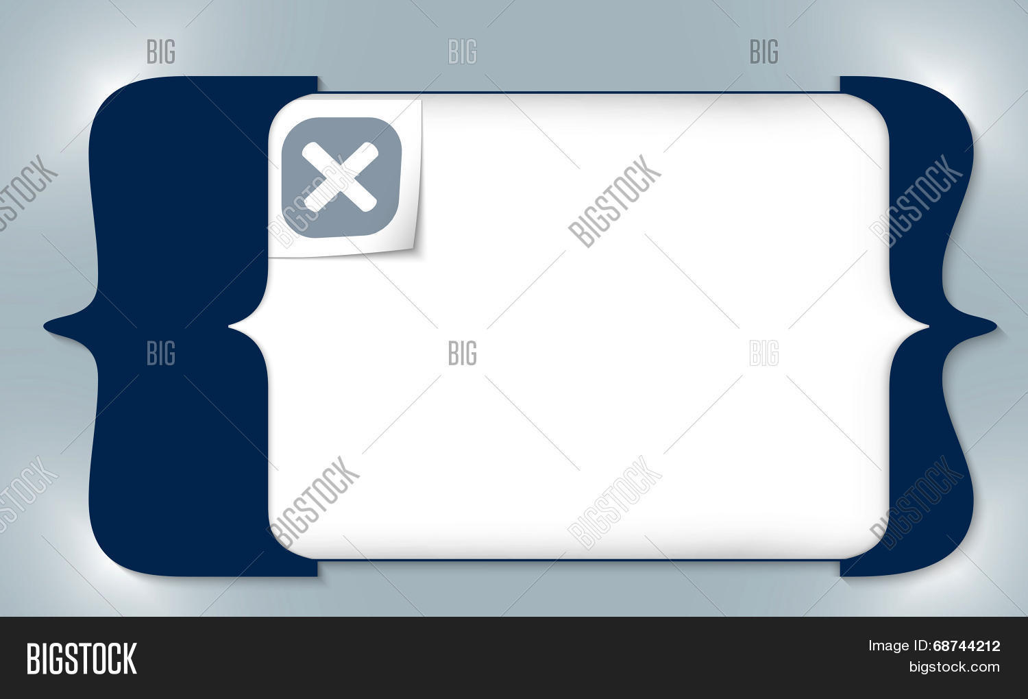 Blue Square Brackets Vector And Photo Free Trial Bigstock