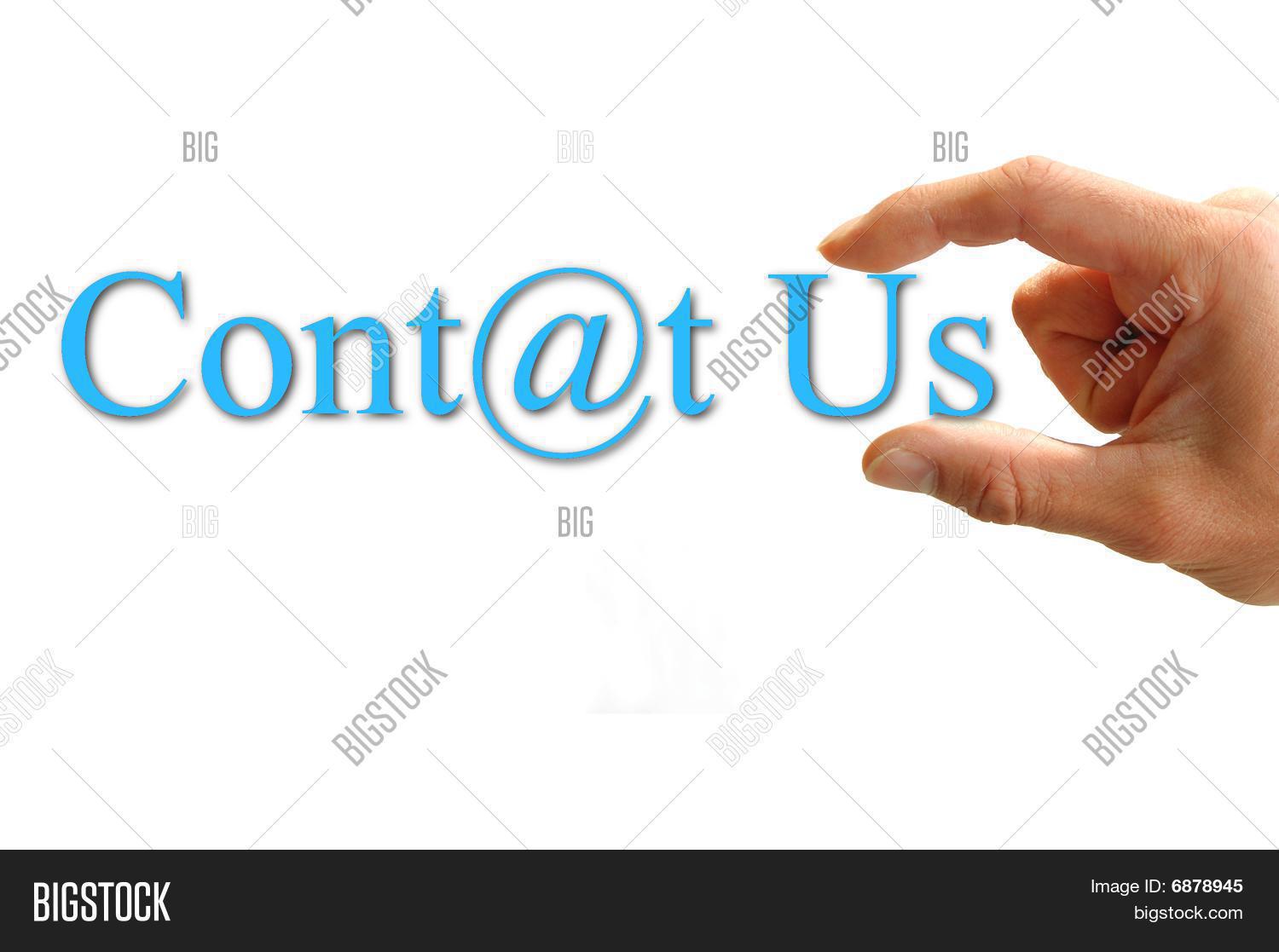 Lettering Contact Us Image & Photo (Free Trial) | Bigstock