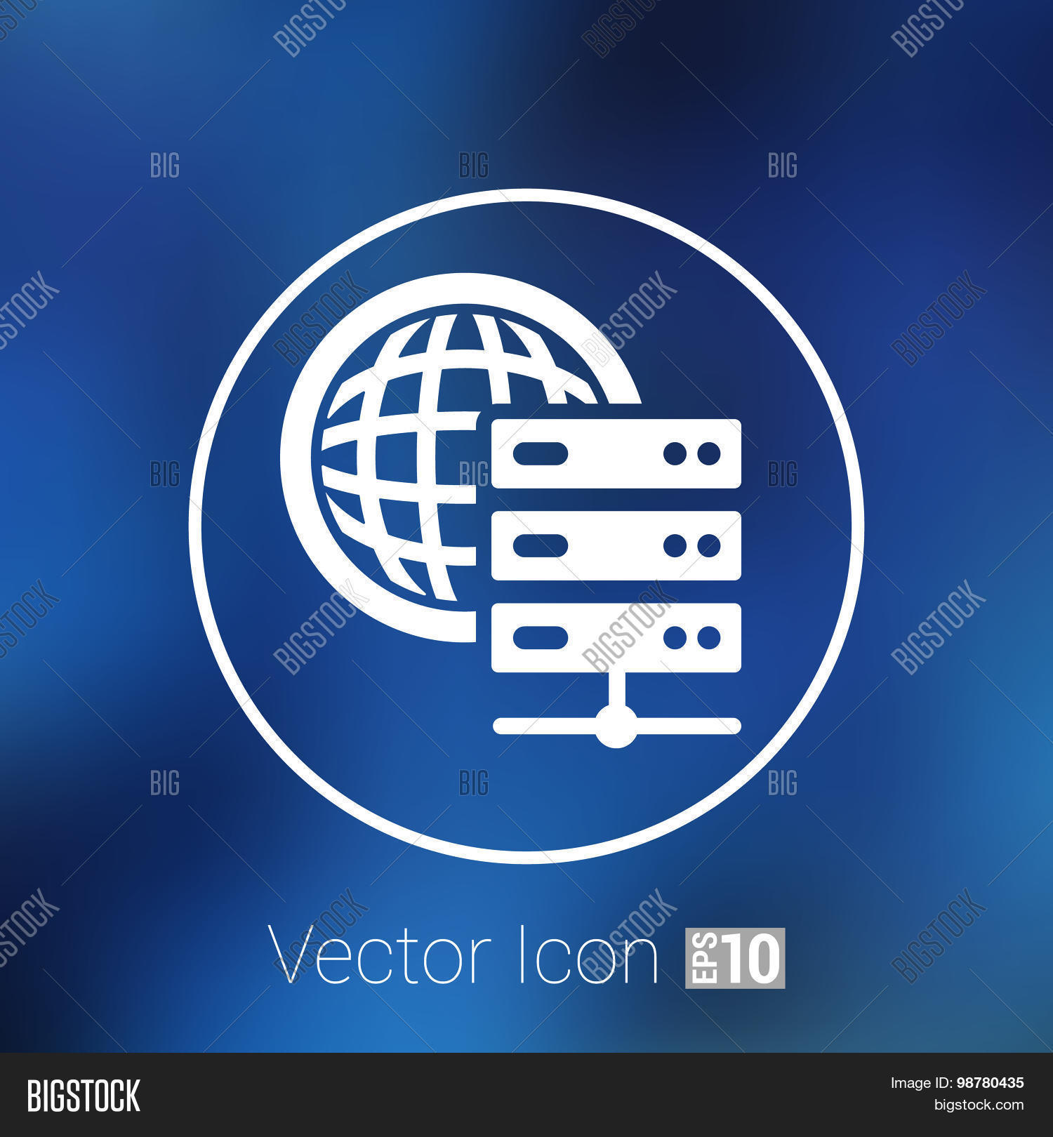 Planet Server Icon Vector & Photo (Free Trial) | Bigstock