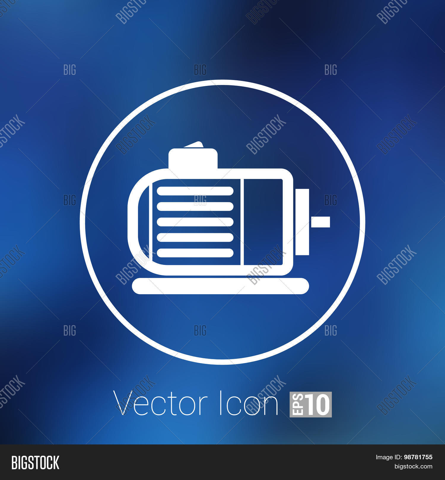 Electric Motor Icon Vector & Photo (Free Trial) | Bigstock