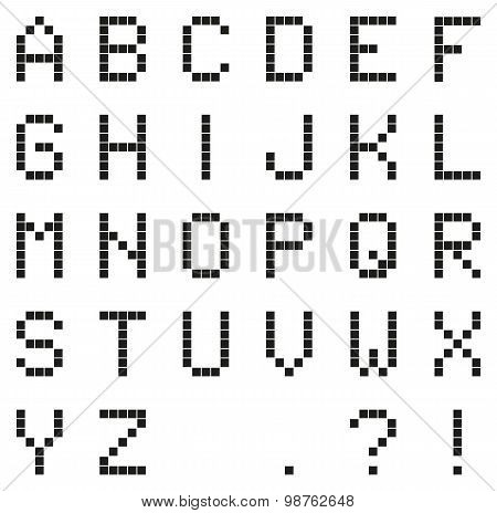 Black Pixel Alphabet Vector & Photo (Free Trial) | Bigstock