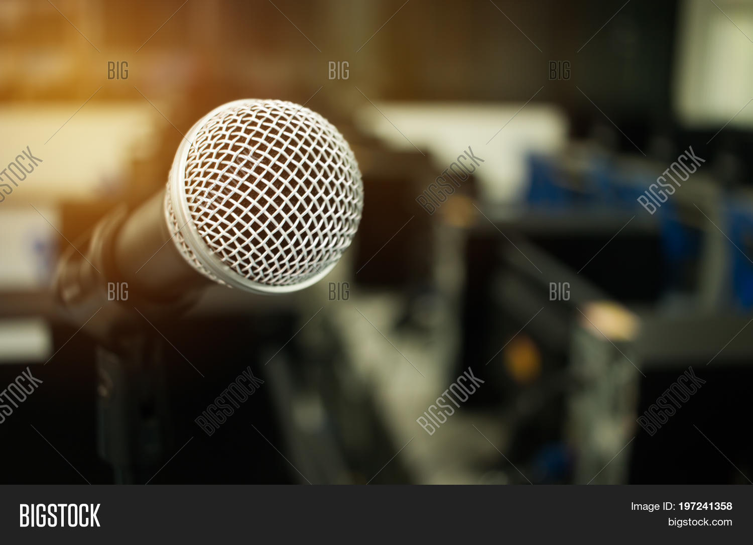 Microphone On Abstract Image & Photo (Free Trial) | Bigstock