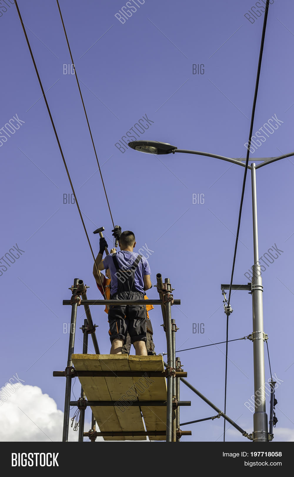 Workers Installing Image & Photo (Free Trial) | Bigstock