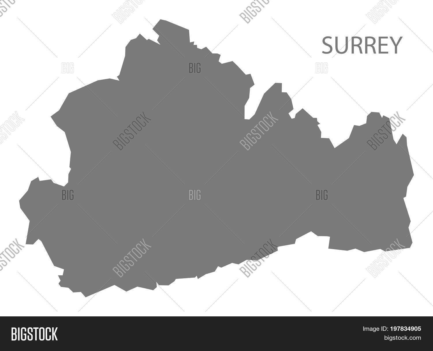 Surrey County Map Image & Photo (Free Trial) | Bigstock