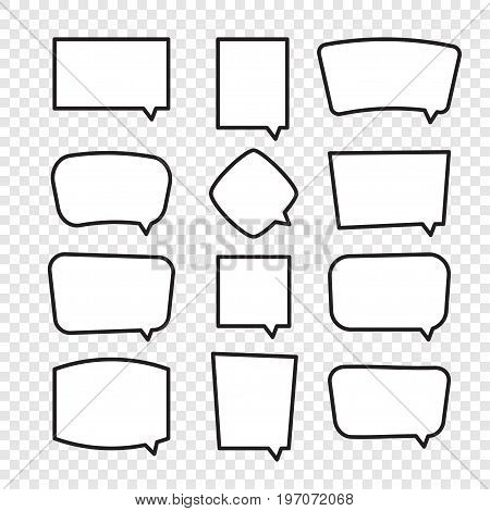 Vector y foto Set Rectangle Comic (prueba gratis) | Bigstock