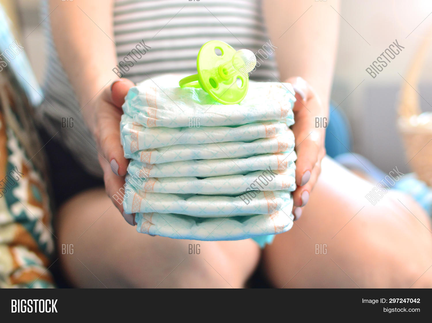 Stack Diapers Soother Image & Photo (Free Trial) | Bigstock