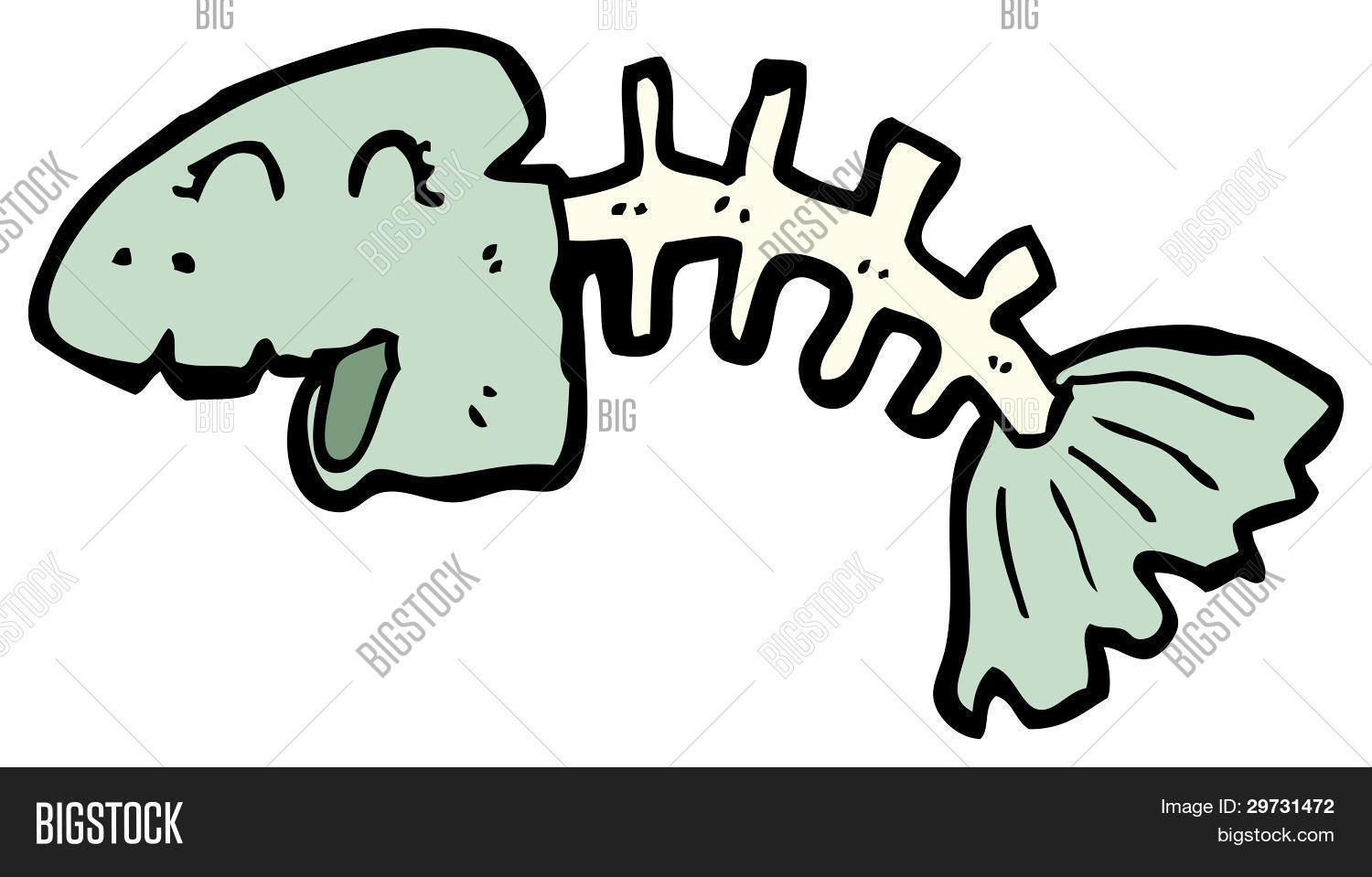 Old Fish Bones Cartoon Image & Photo (Free Trial) | Bigstock