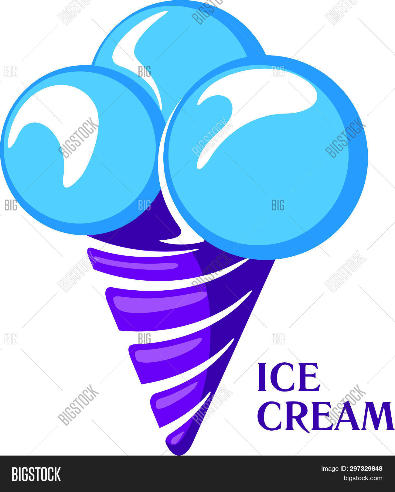 Ice Cream Cornet Cone Vector & Photo (Free Trial) | Bigstock