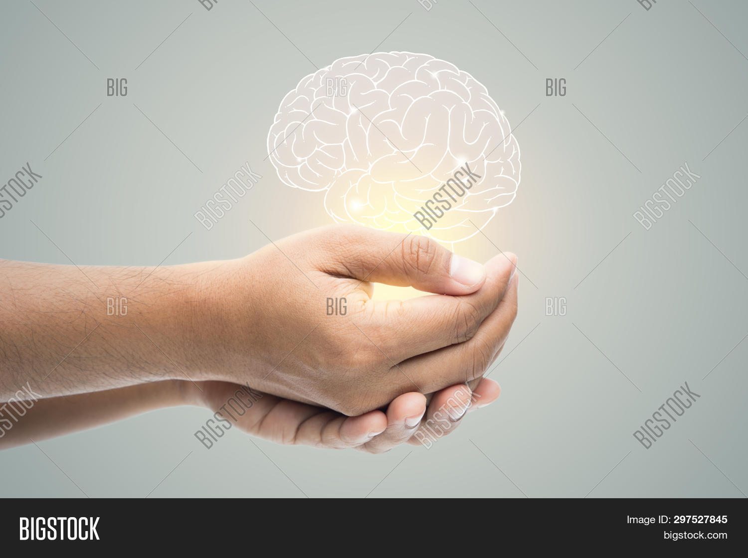 Man Holding Brain Image & Photo (Free Trial) | Bigstock