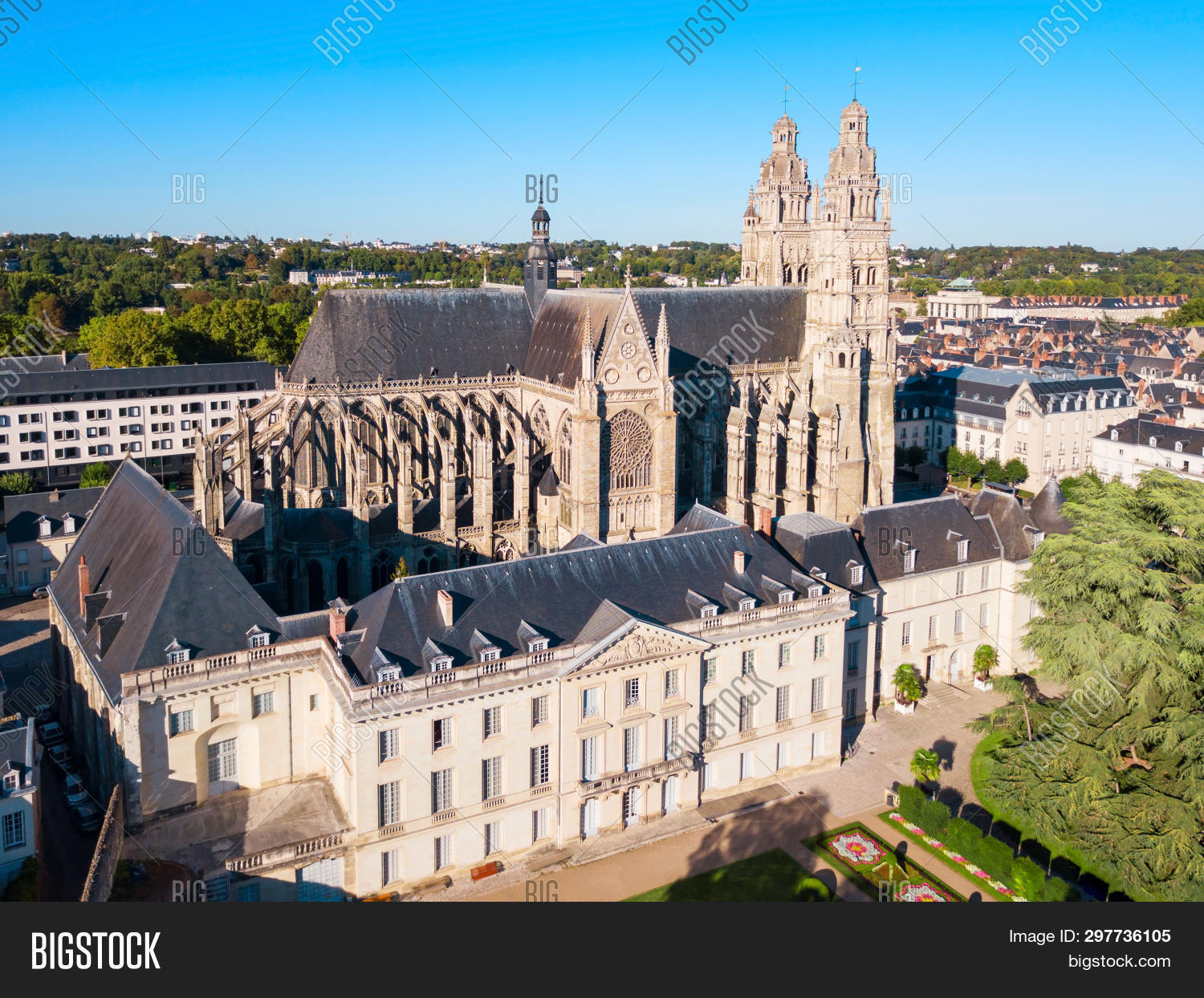 Tours Cathedral Aerial Image & Photo (Free Trial) | Bigstock