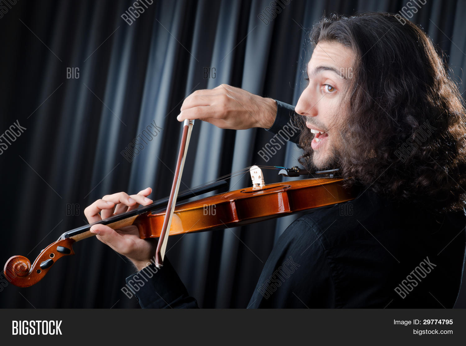 Violin Player Playing Image & Photo (Free Trial) | Bigstock
