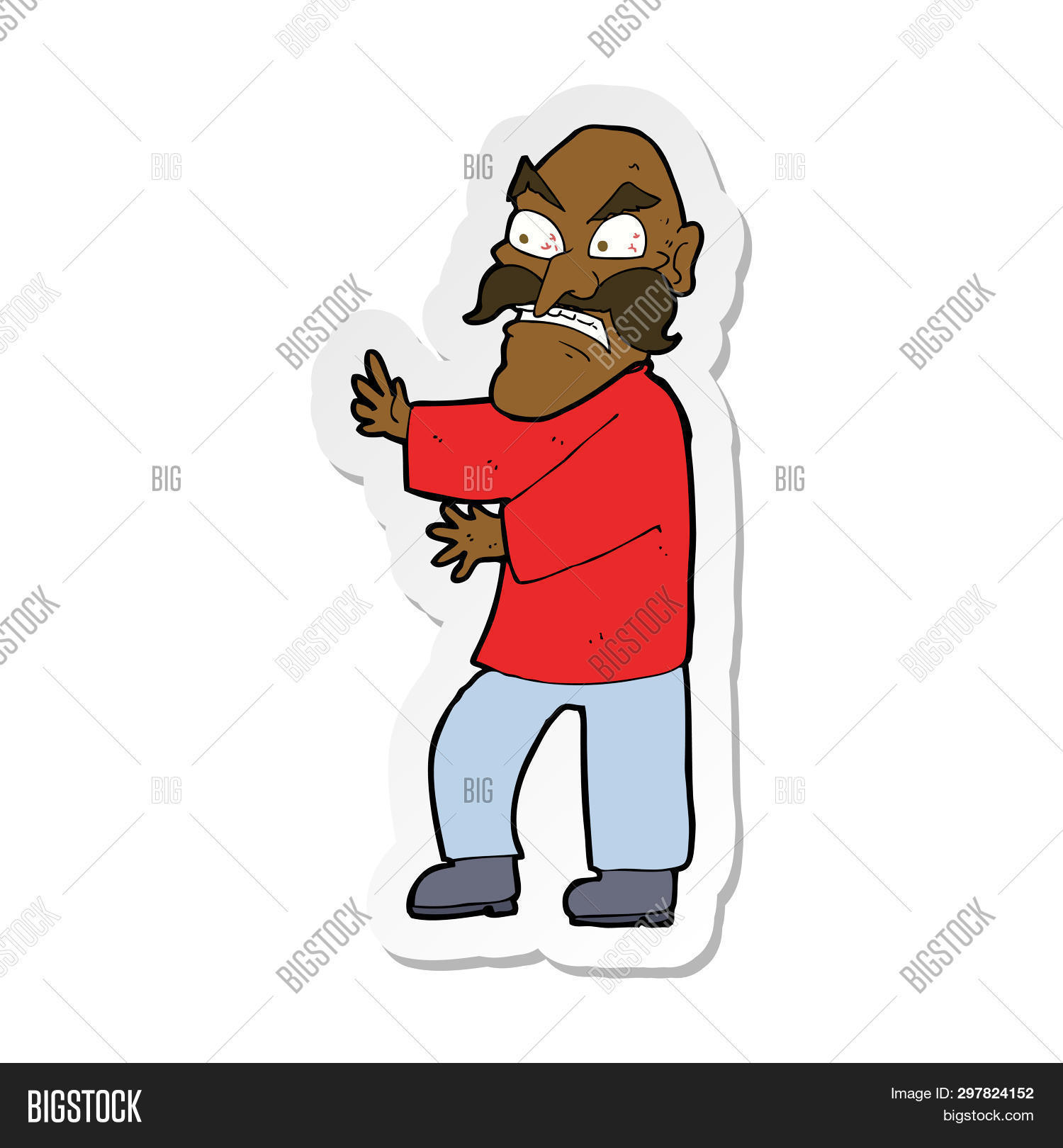 Sticker Cartoon Angry Image & Photo (Free Trial) | Bigstock