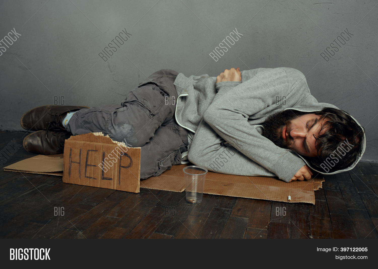 Beggar Man Calling Image & Photo (Free Trial) | Bigstock