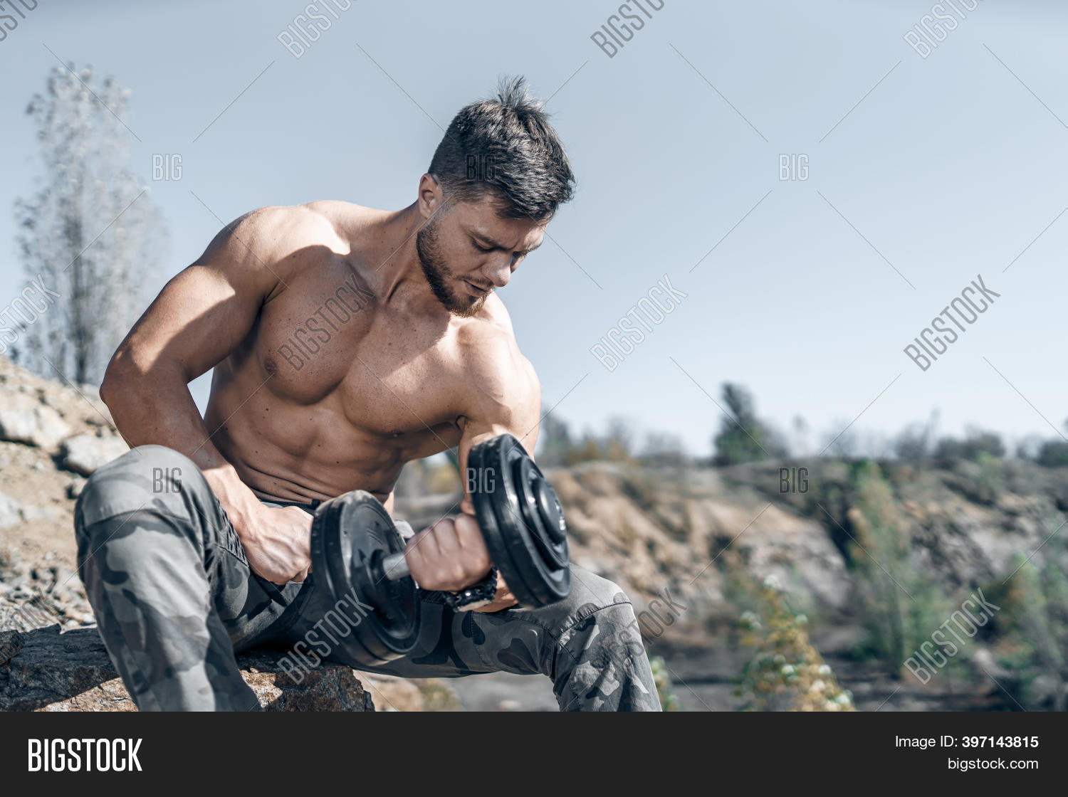 Fit Young Man Lifting Image & Photo (Free Trial) | Bigstock