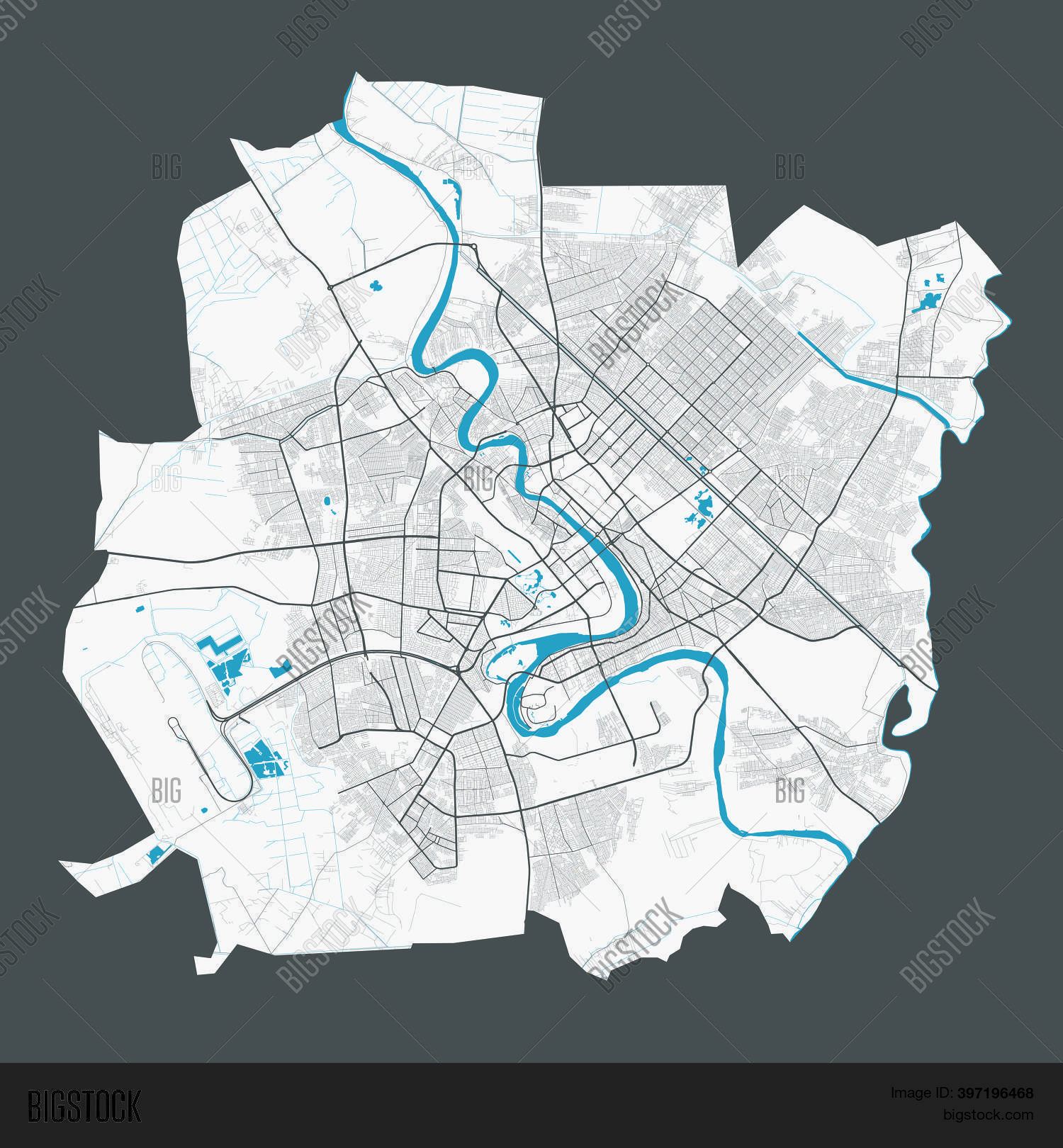 Baghdad Map. Detailed Vector & Photo (Free Trial) | Bigstock