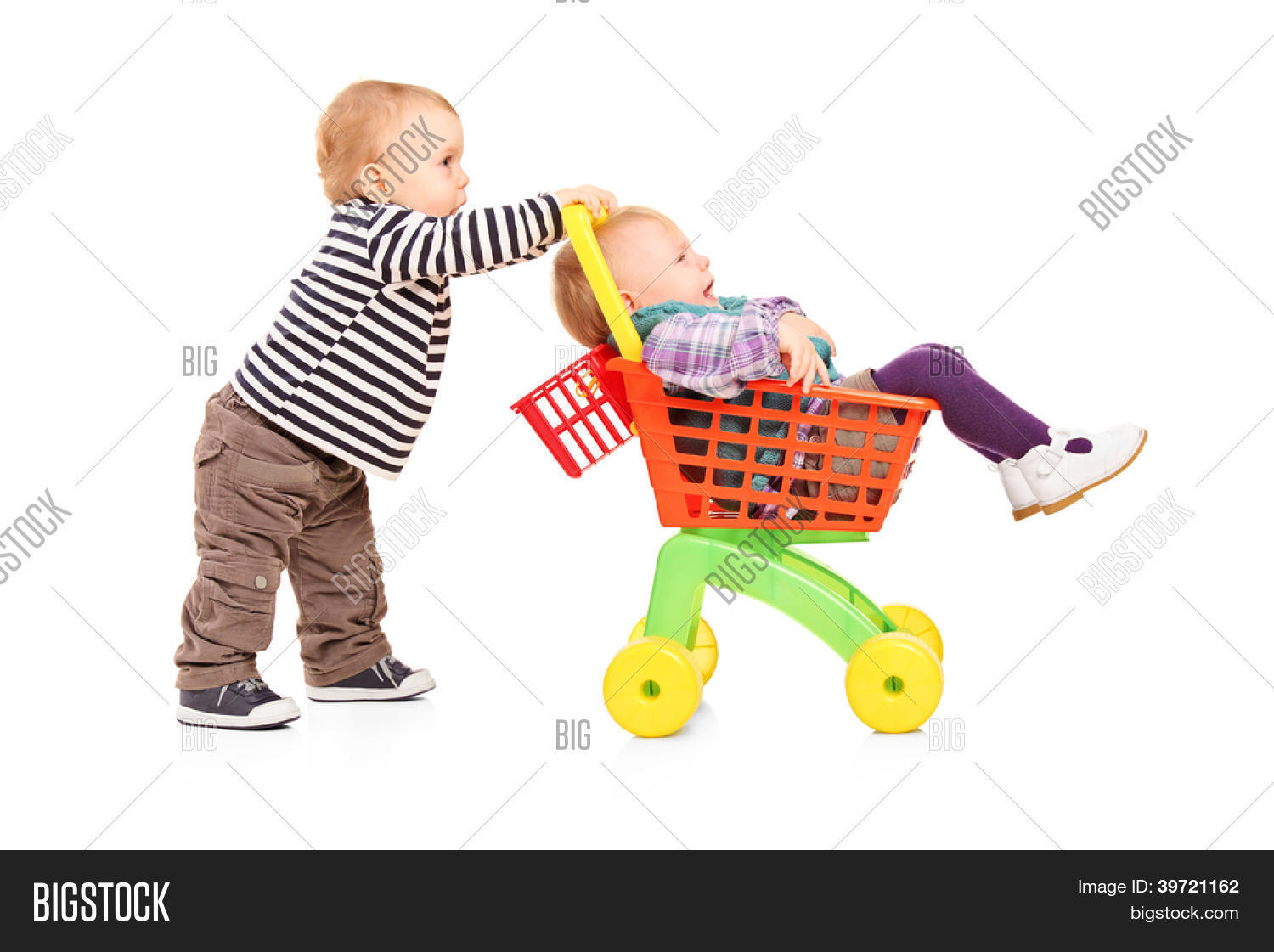 Toddler Boy Pushing Image & Photo (Free Trial) | Bigstock