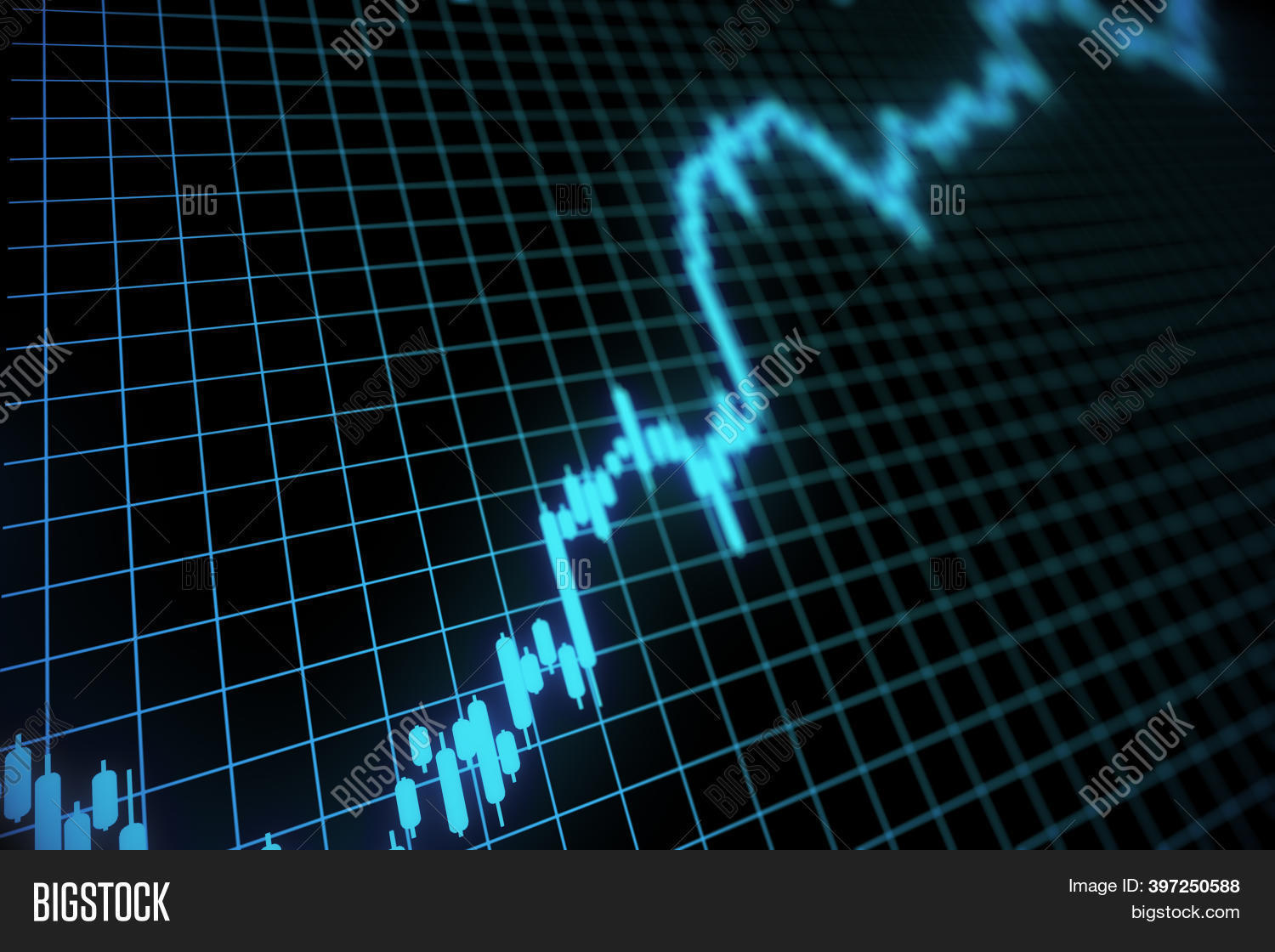 Glowing Stock Chart Image & Photo (Free Trial) | Bigstock