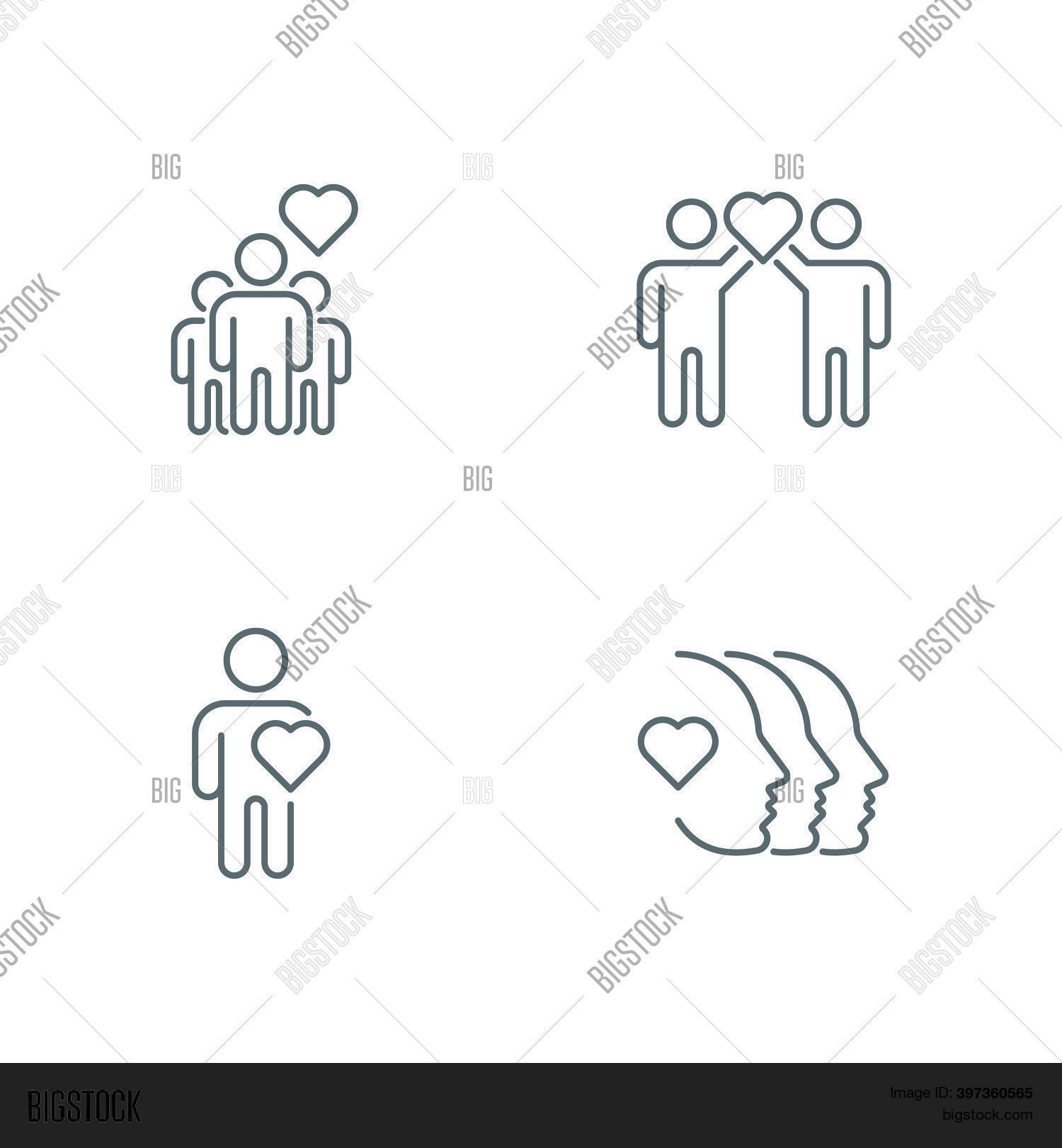 Friendship Love Icon Vector & Photo (Free Trial) | Bigstock