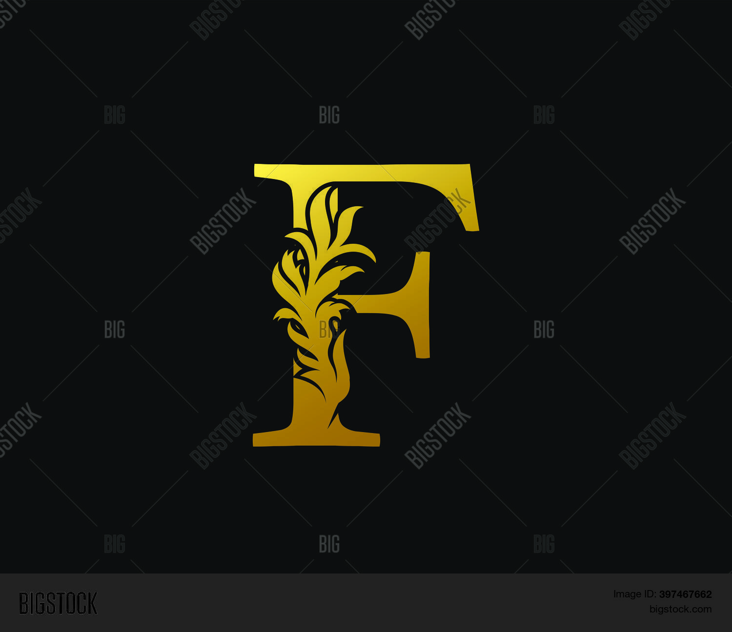 Classic Letter F Icon Vector & Photo (Free Trial) | Bigstock