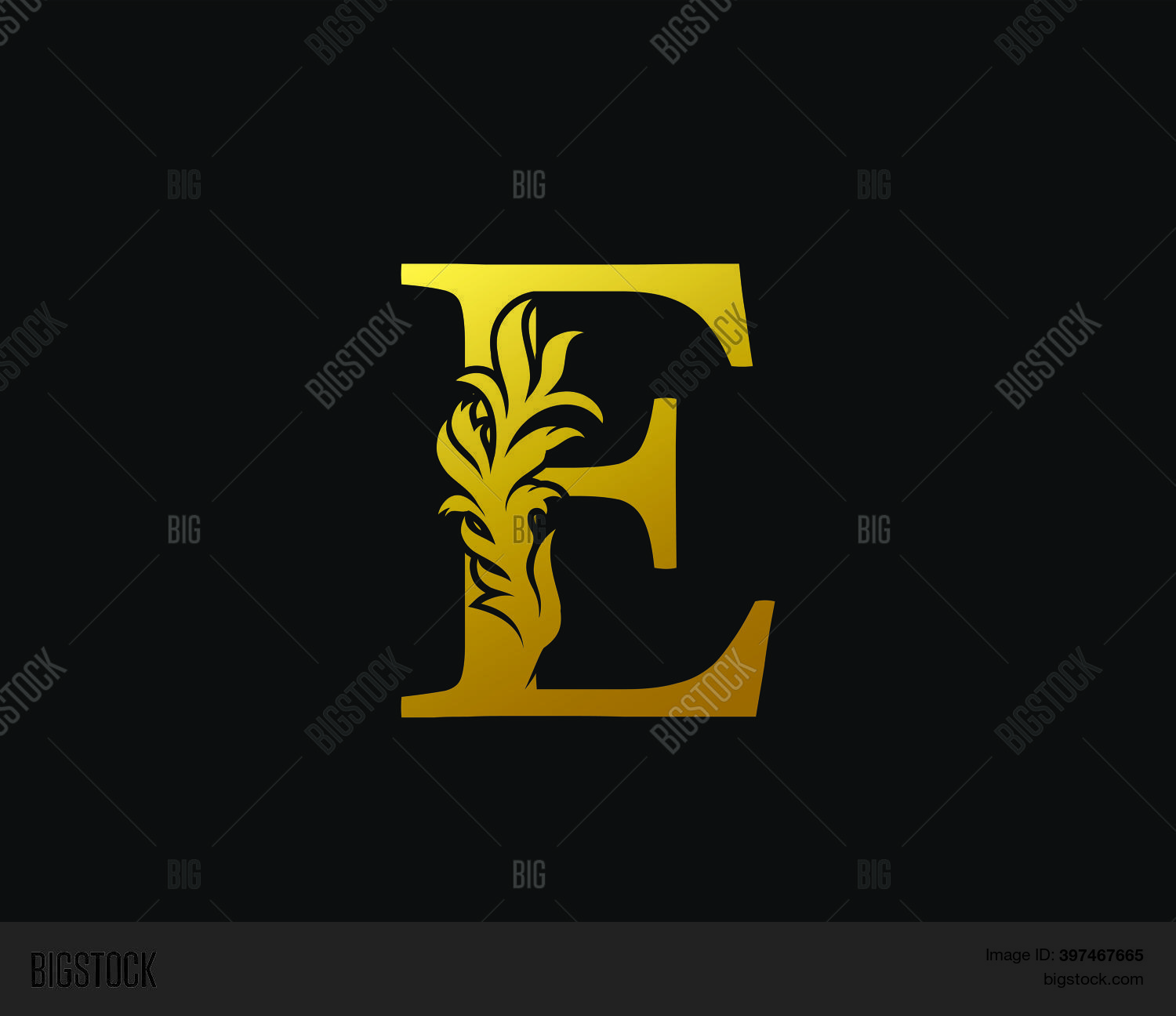 Classic Letter E Icon Vector & Photo (Free Trial) | Bigstock