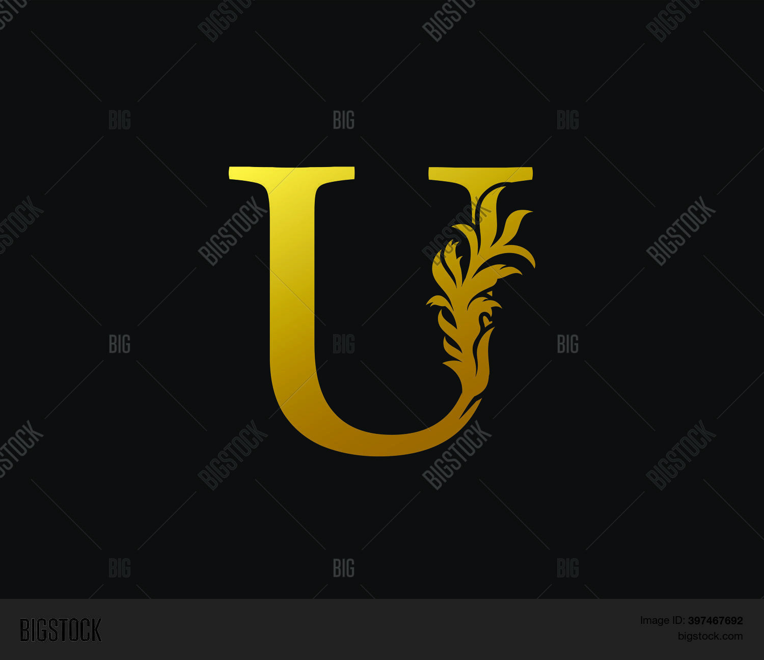 Classic Letter U Icon Vector & Photo (Free Trial) | Bigstock