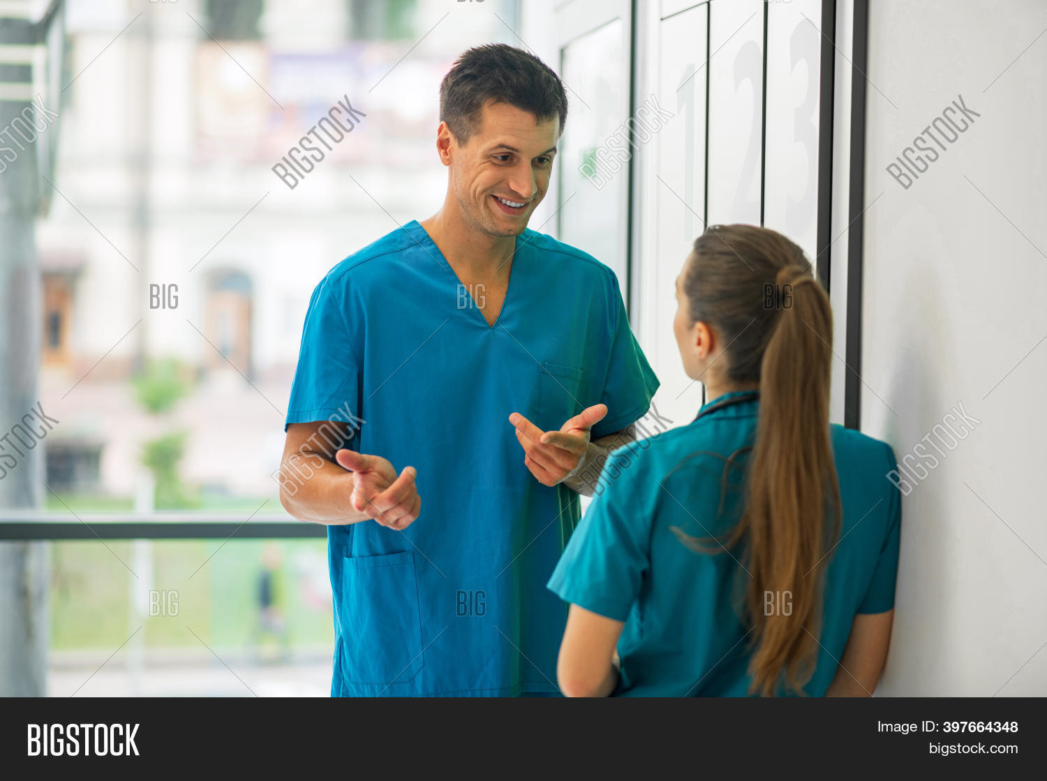 Two Colleagues Talking Image & Photo (Free Trial) | Bigstock