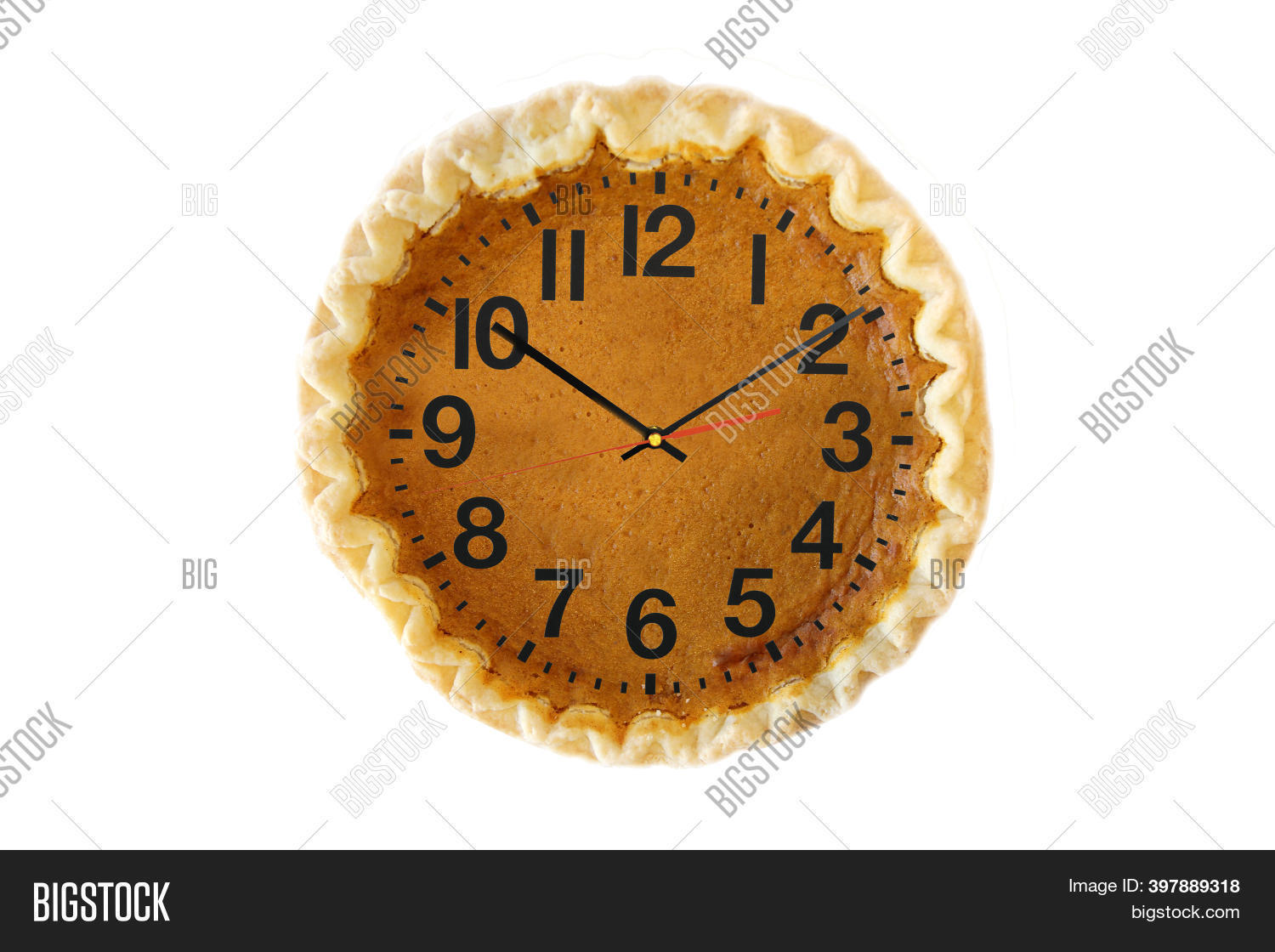 Pumpkin Pie Clock. Image & Photo (Free Trial) | Bigstock