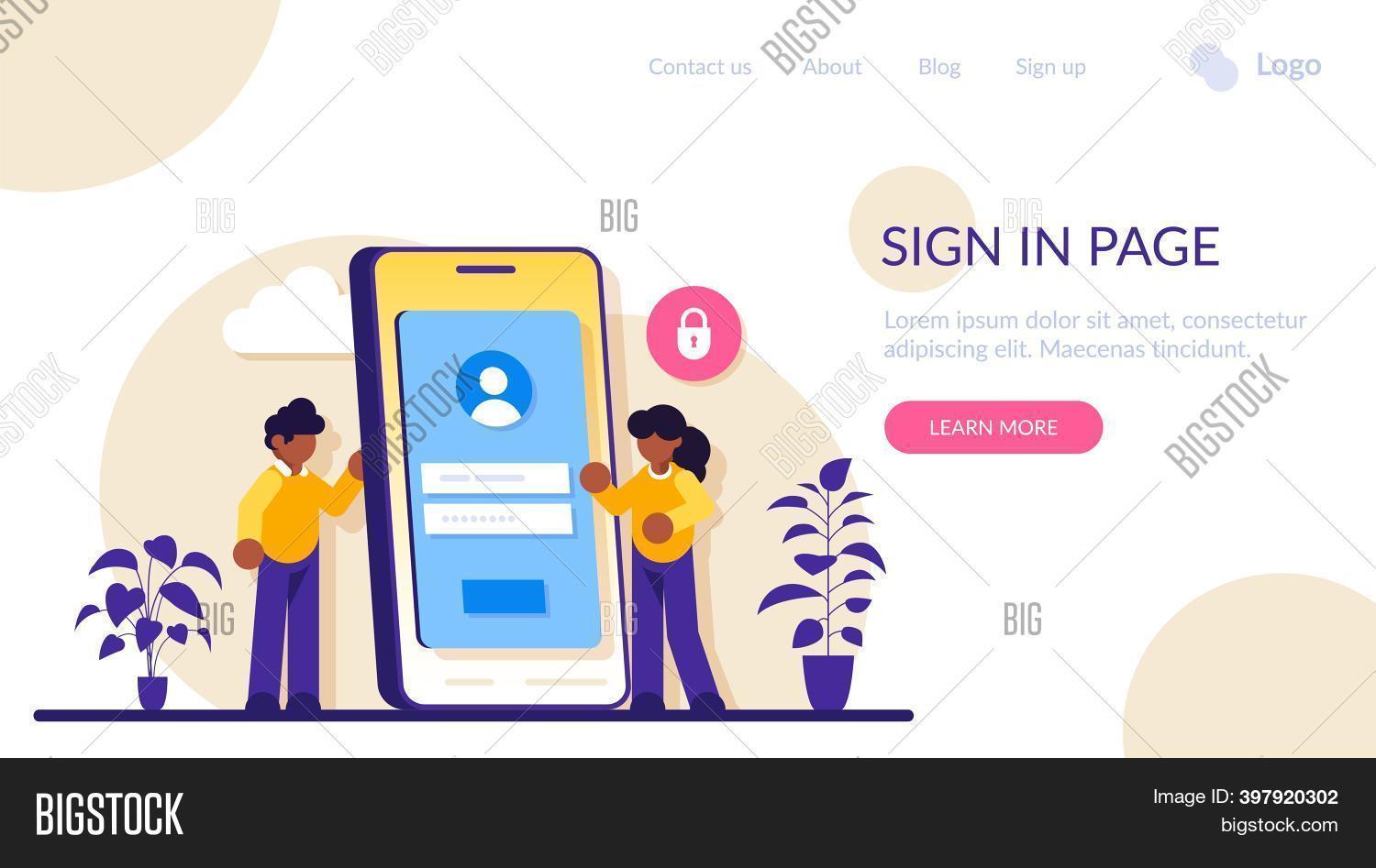 Sign Page Interface Image & Photo (Free Trial) | Bigstock