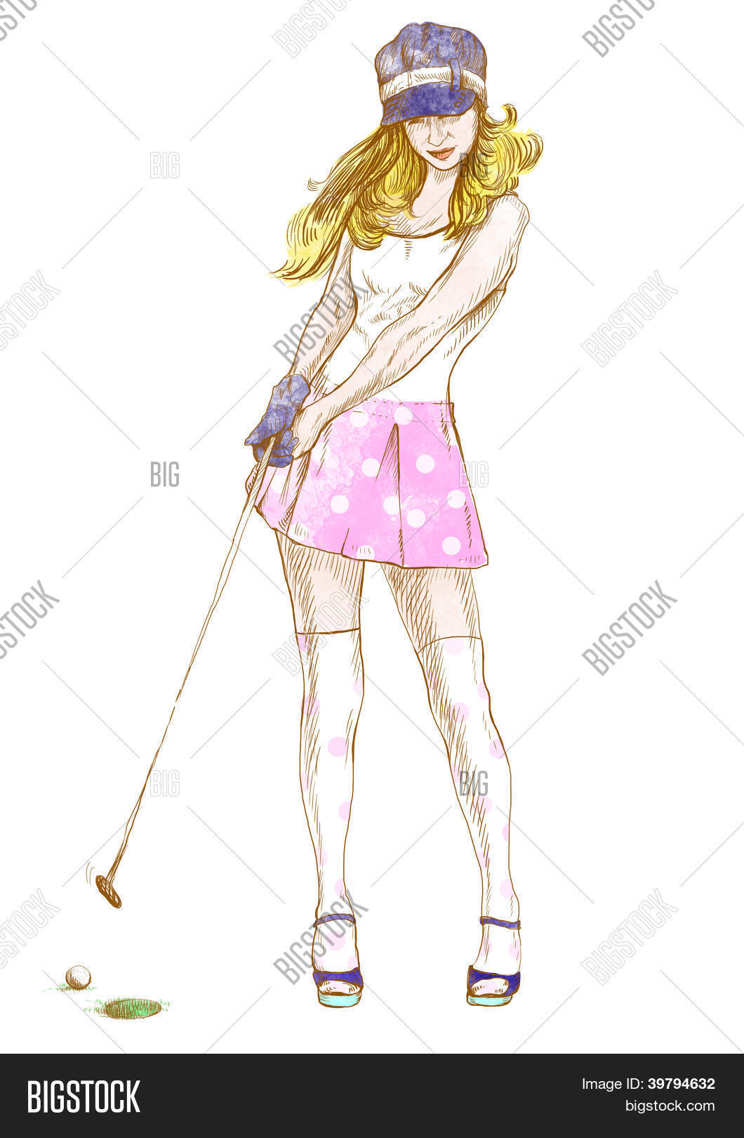 Golfer - Woman ( Girl Image & Photo (Free Trial) | Bigstock