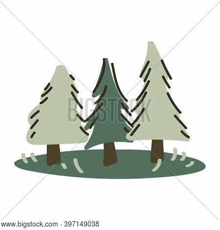 Cute Cartoon Conifer Vector & Photo (Free Trial) | Bigstock