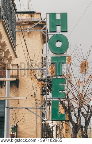 Retro Hotel Sign On Image & Photo (Free Trial) | Bigstock