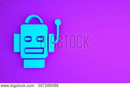 Blue Robot Icon Image & Photo (Free Trial) | Bigstock