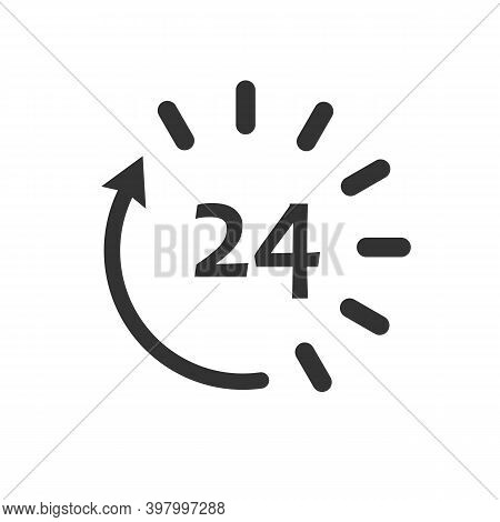 24 Hour Circle Arrow Vector & Photo (Free Trial) | Bigstock