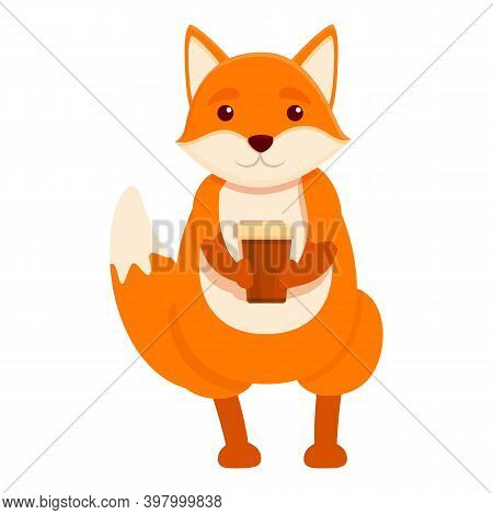 Fox Drink Coffee Icon Vector & Photo (Free Trial) | Bigstock