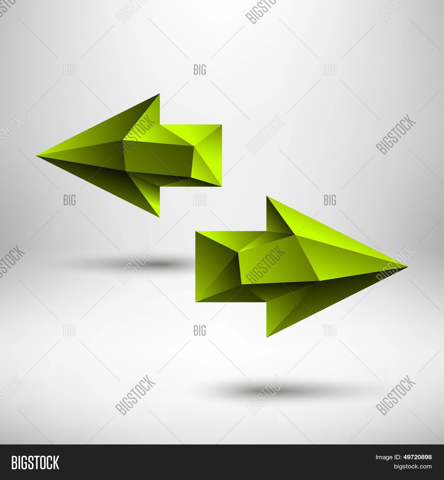 3d Green Down Arrow Vector & Photo (Free Trial) | Bigstock