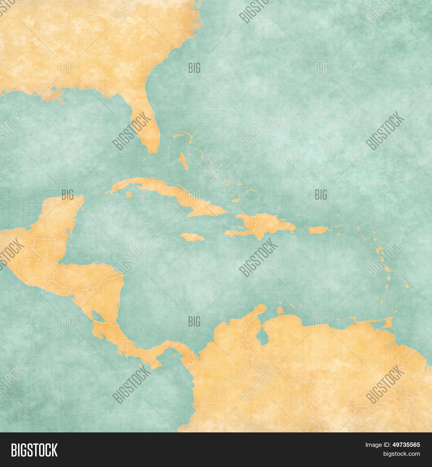 Blank Map Caribbean Image & Photo (Free Trial) | Bigstock